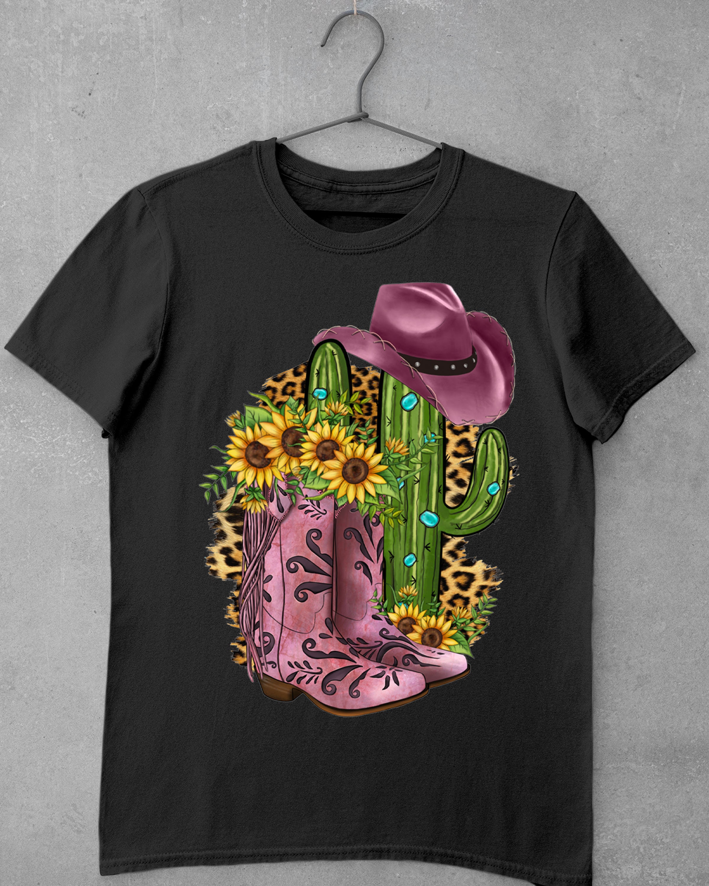 Cactus Png Leopard Pattern Digital File Instant Download Pink Cowboy ...