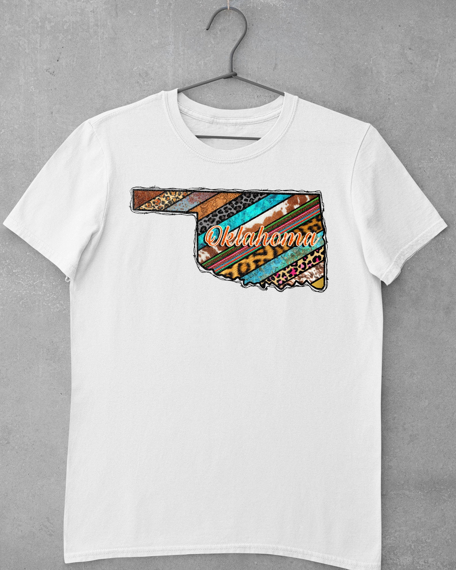 Western Oklahoma Map Png, Oklahoma State Png, Cowhide, Serape, Leopard ...