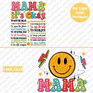Mama It's Okay Png Sublimation Design Download, Mama Life Png, Love ...