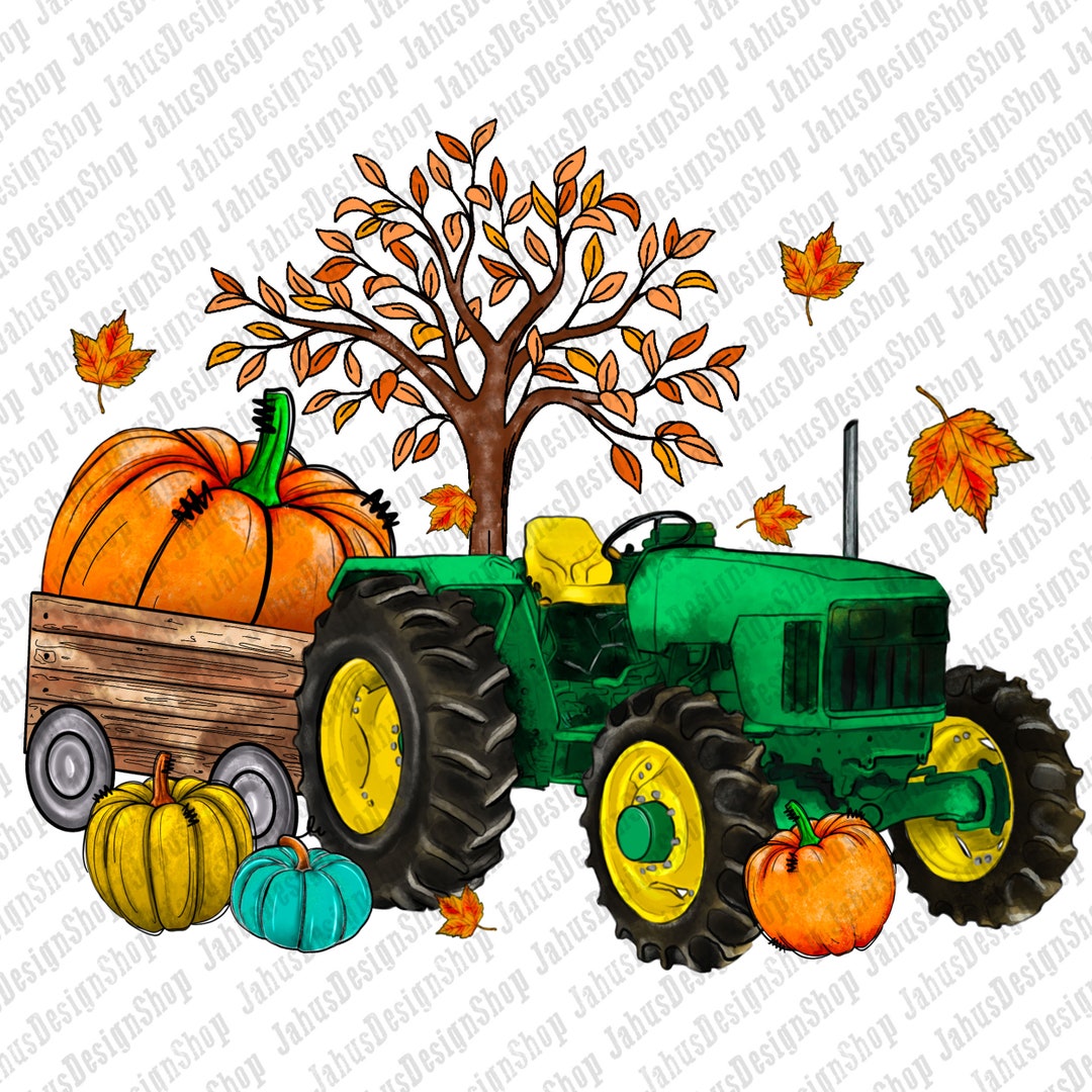 Fall Tractor Png Sublimation Design Download, Autumn Png, Hello Fall ...