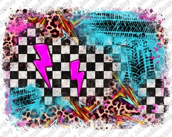 Checkered Lightning Bolt Png - Etsy