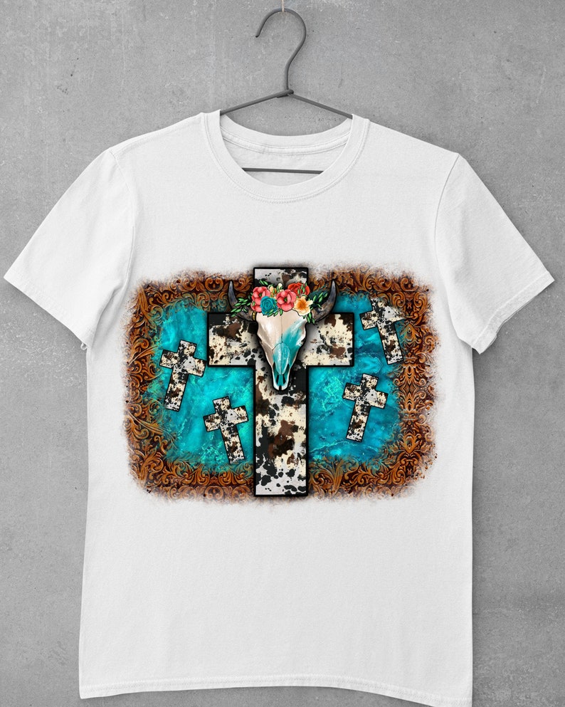 Western Bull Skull Cross Distressed Background Design Western - Etsy