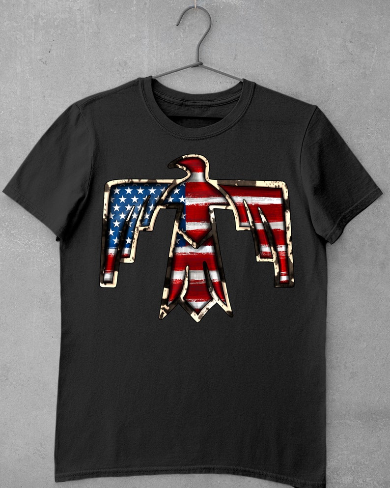 Thunderbird Usa Flag Withcowhide Pngthunderbir With Cowhide - Etsy