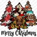 Western Cow Merry Christmas Trees Png Sublimation Design, Christmas ...