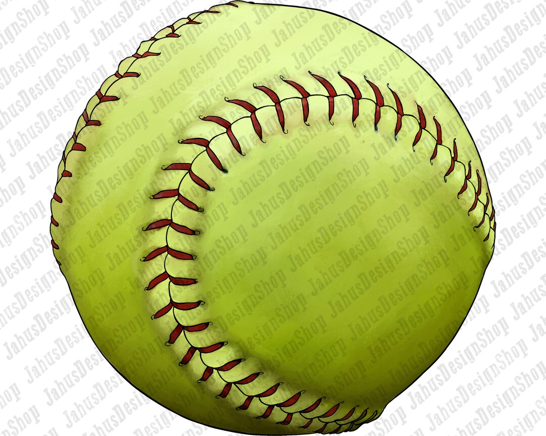 Softball Ball Png,love Softball Png,retro Softball Design, Softball ...
