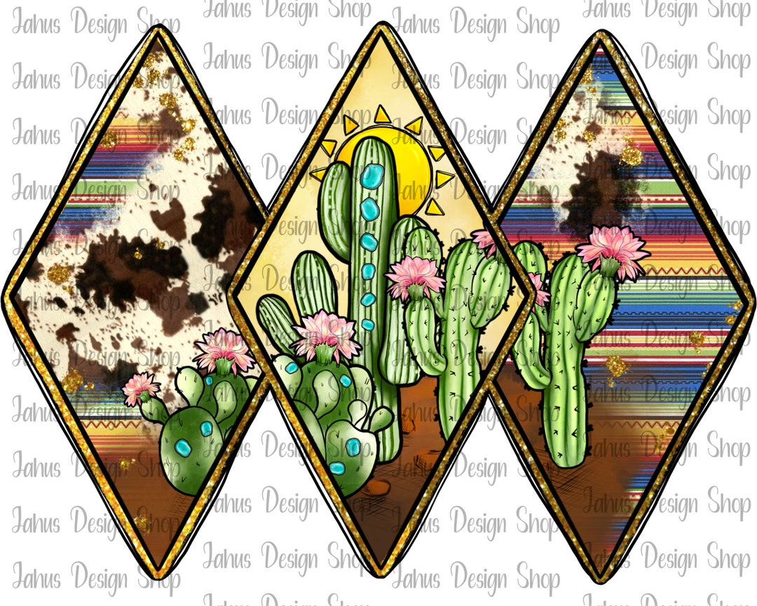 Cactus Serape Cowhide Png Sublimation Design, Cactus Png, Serape ...