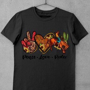 Peace Love Rode Png Sublimation Design, Peace Love Rodeo Png, Peace ...