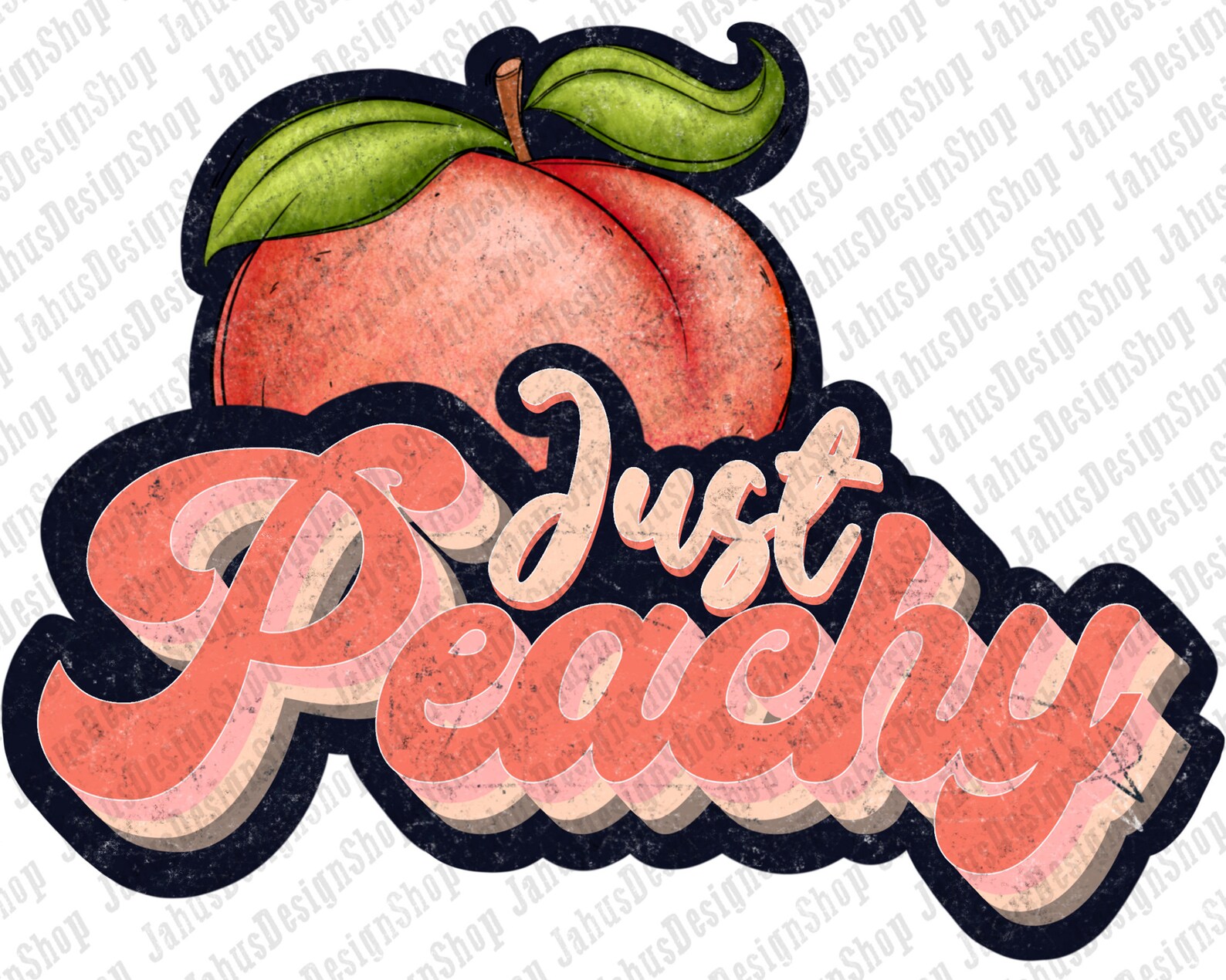 Just Peachy Png Peach Design Peachy Design Retro Peachy | Etsy
