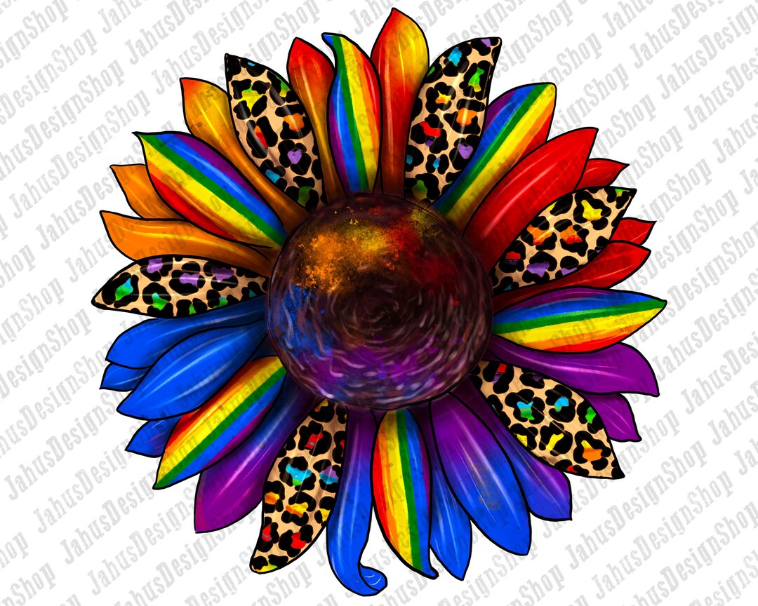 Pride Sunflower Png Sublimation Design, Lgbtq Png,gay Png, Pride Month ...