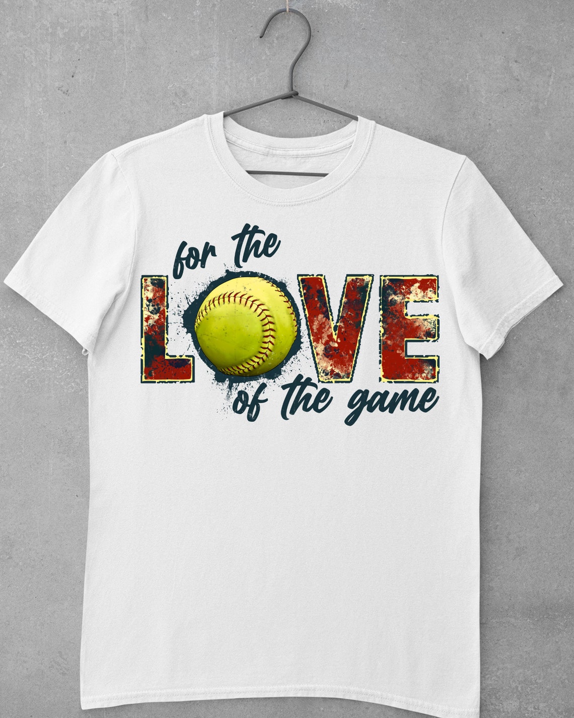 Softball Love of the Game Png, Love Softball PNG, Retro Softball Design ...