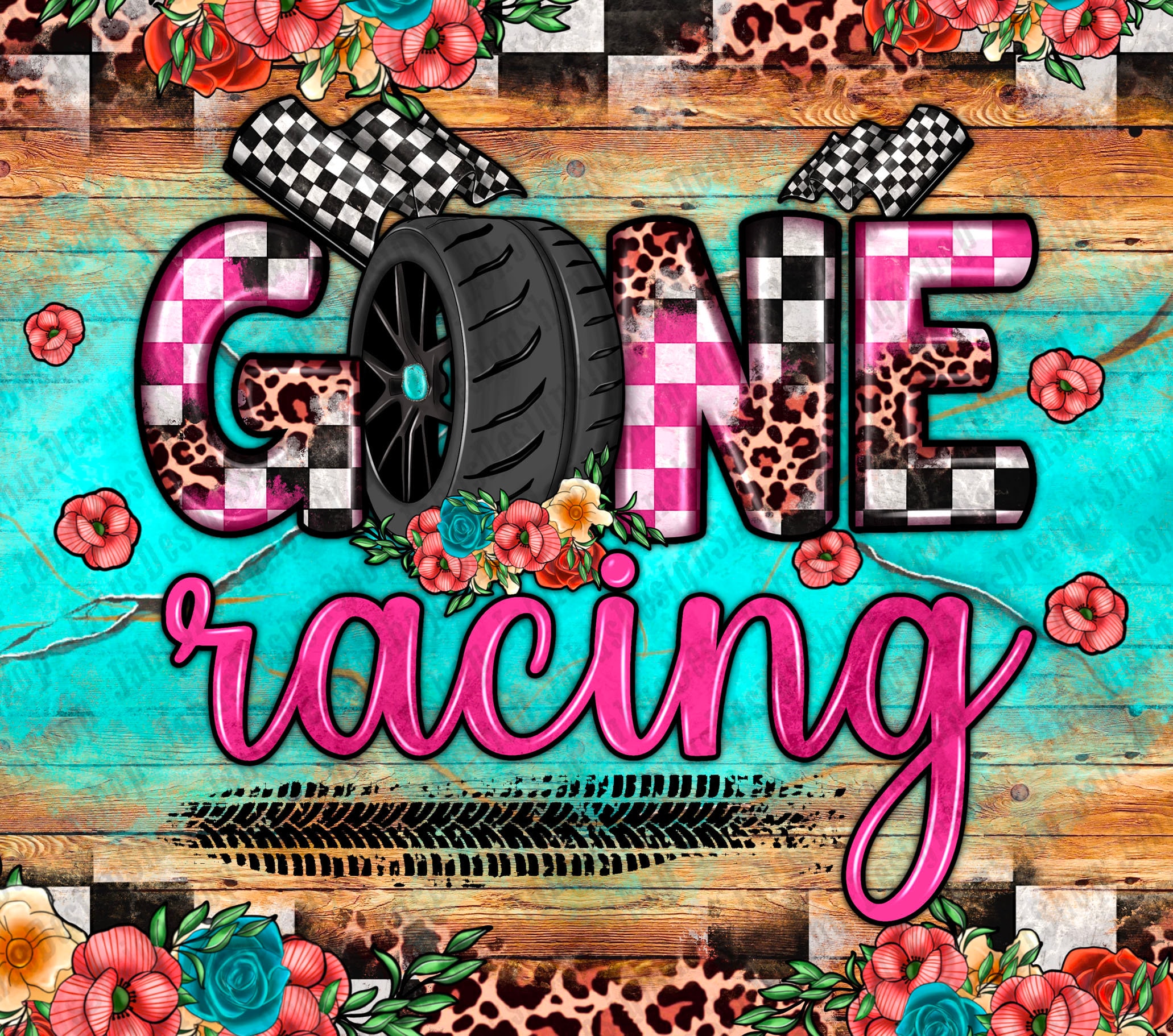 Gone Racing Tumbler Png Sublimation Design 20oz Skinny - Etsy