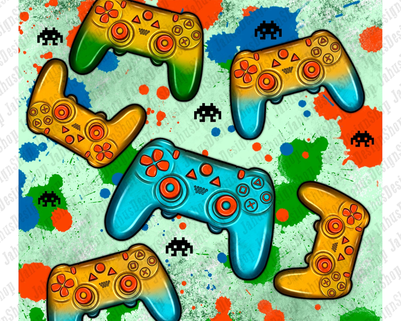 Gaming Controller Tumbler Png Sublimation Design Gaming - Etsy
