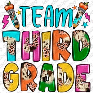 Team Third Grade Png Sublimation Design, School Png, Third Grade Png ...