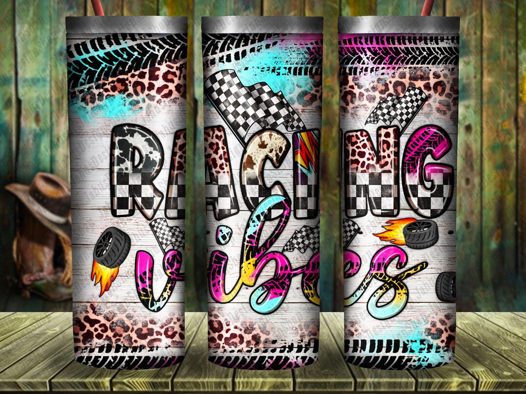 Racing Vibes Tumbler Png Sublimation Design, 20oz Skinny Tumbler Png ...
