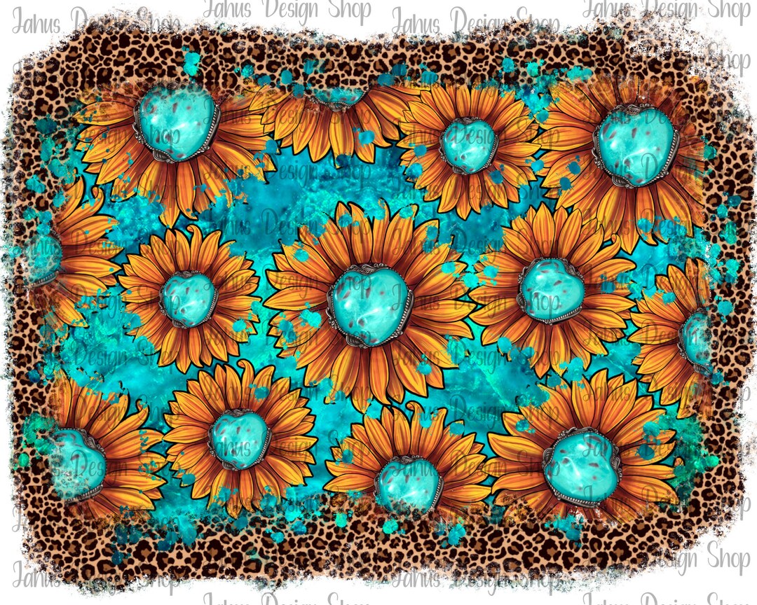 Leopard Sunflower Gemstone Background Png,sunflower Background,western ...