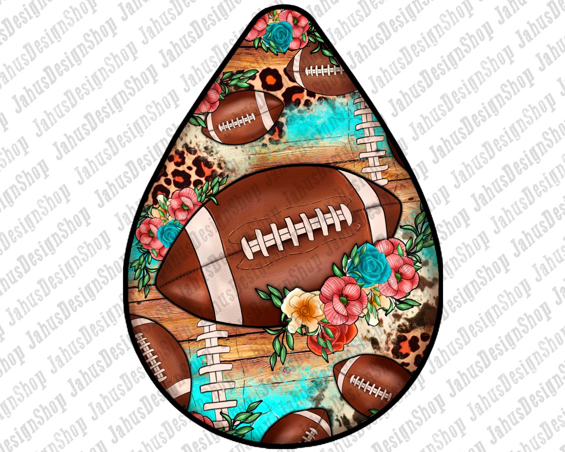 American Football Teardrop Earrings Png Sublimation Design - Etsy