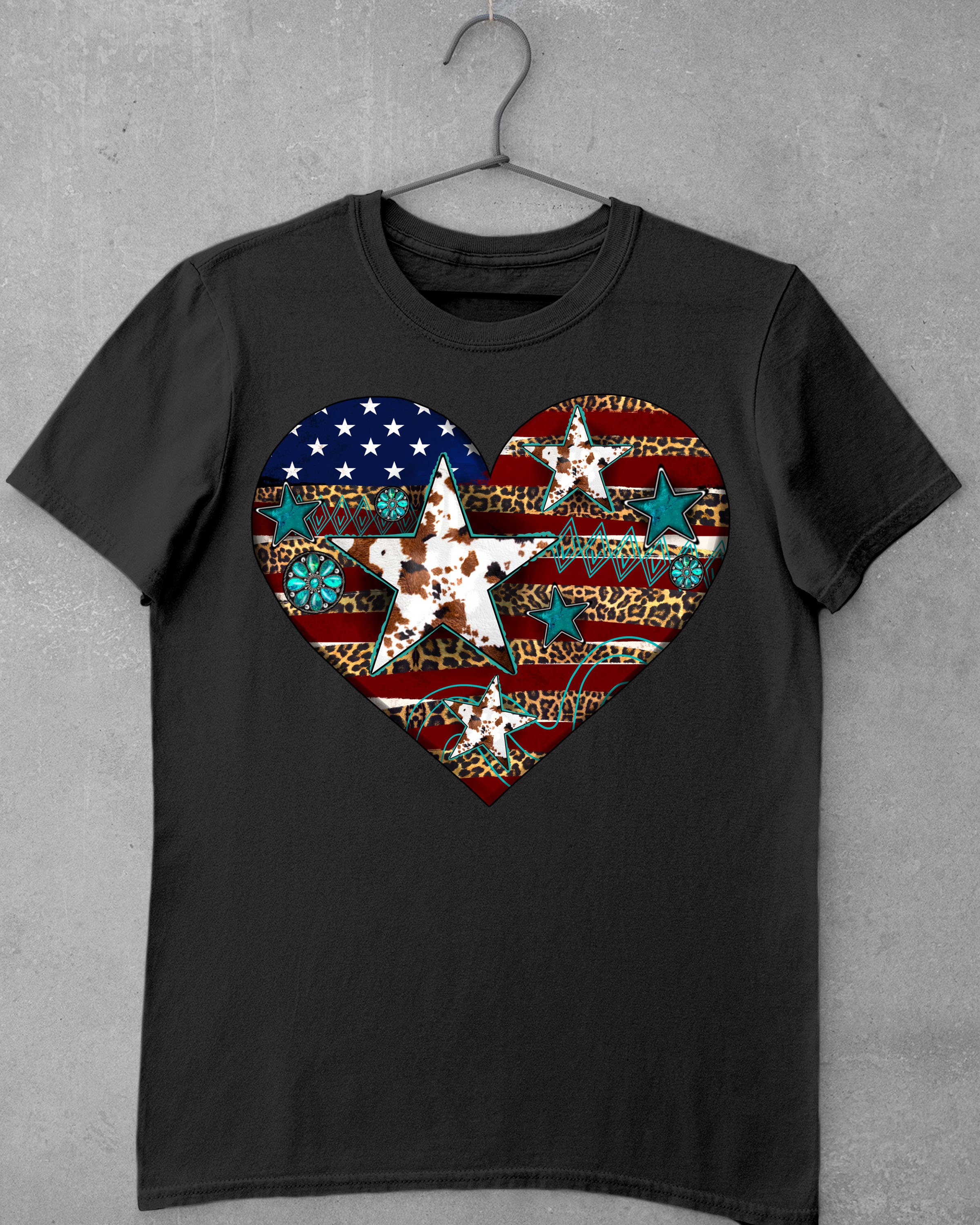 Western US Flag Heart Png, US Flag Heart Png, Western Heart Png ...