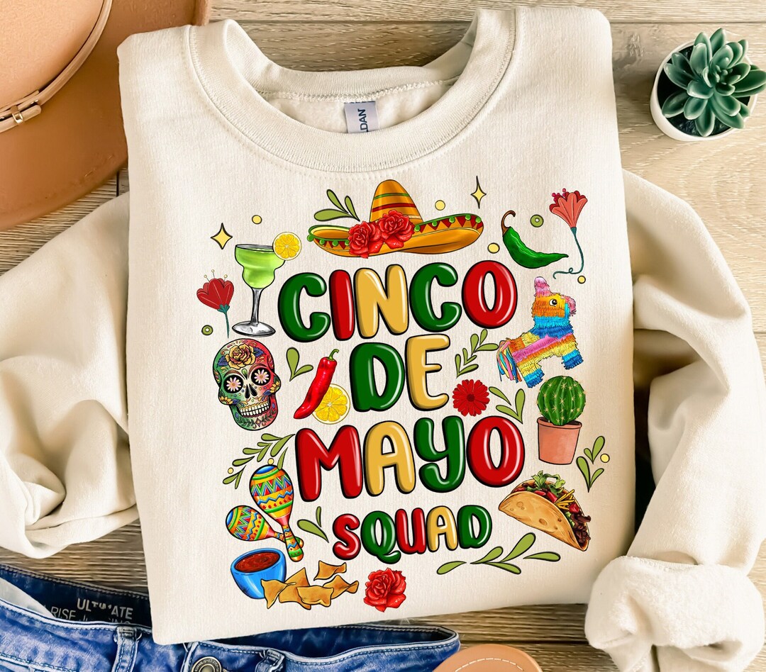 Cinco De Mayo Squad Png Sublimation Design Download, Mexican Png, Cinco ...