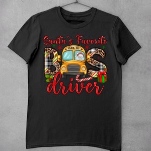 Santa's Favorite Bus Driver Png Sublimation Design Download, School Bus ...