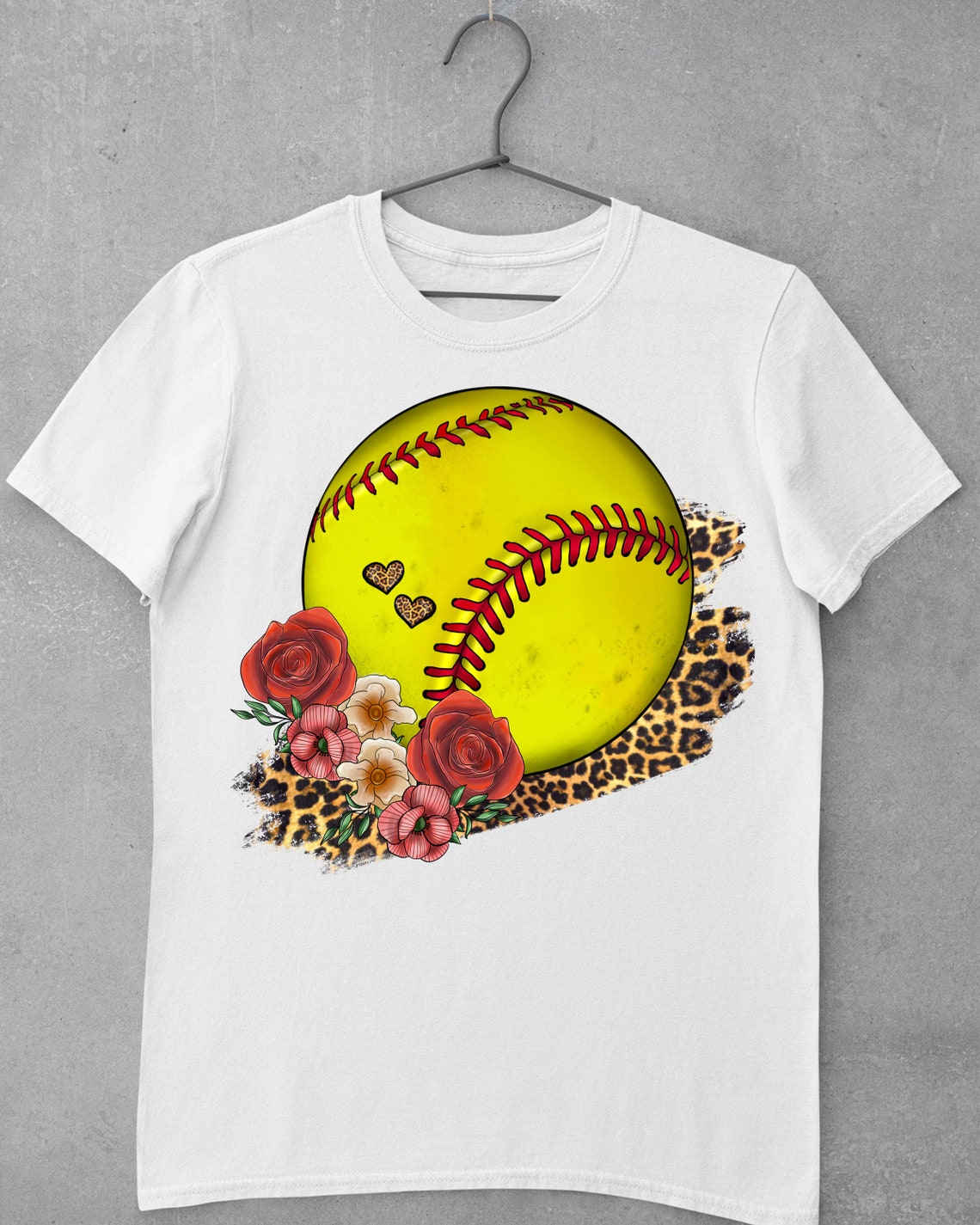 Floral Softball PNG Leopard Softball PNG Love Softball - Etsy