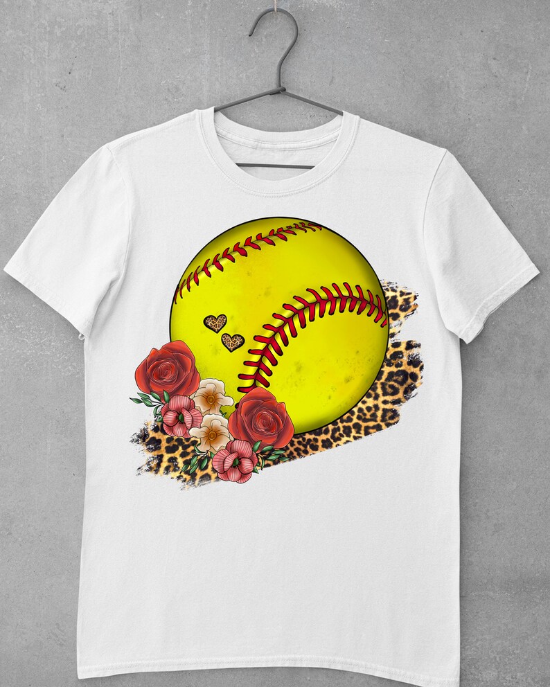 Floral Softball PNG Leopard Softball PNG Love Softball - Etsy