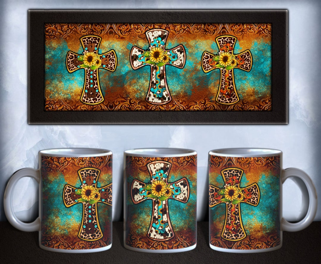 Western Cross Mug Png Sublimation Design, Cross Png, Cross Mug Png ...