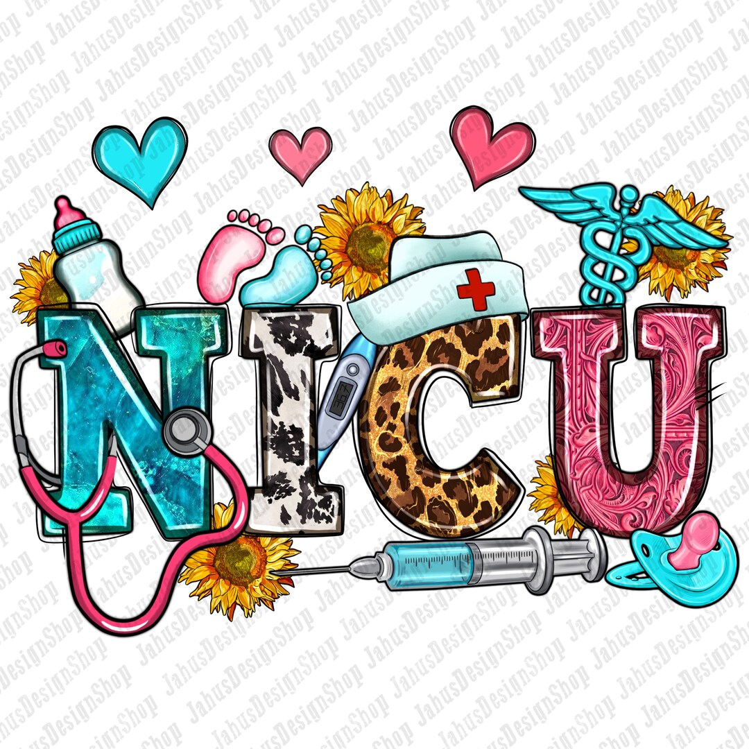 NICU Western Png Sublimation Design Download, Nurse Png, Nursing Png ...
