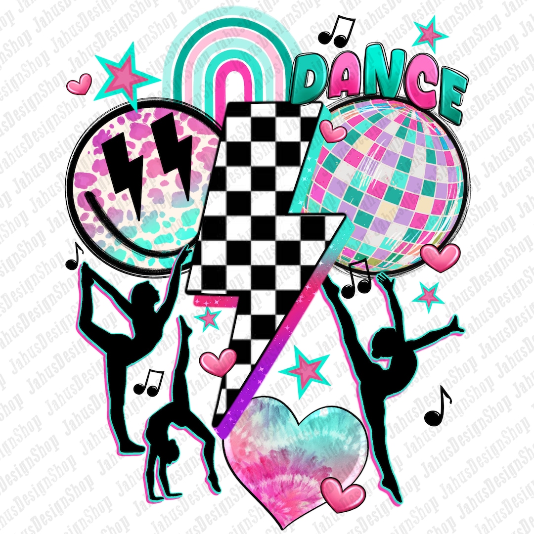 Retro Dance Png Sublimation Design Download, Dance Life Png, Groovy Png ...