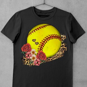 Floral Softball PNG, Leopard Softball PNG, Love Softball, Softball Png ...