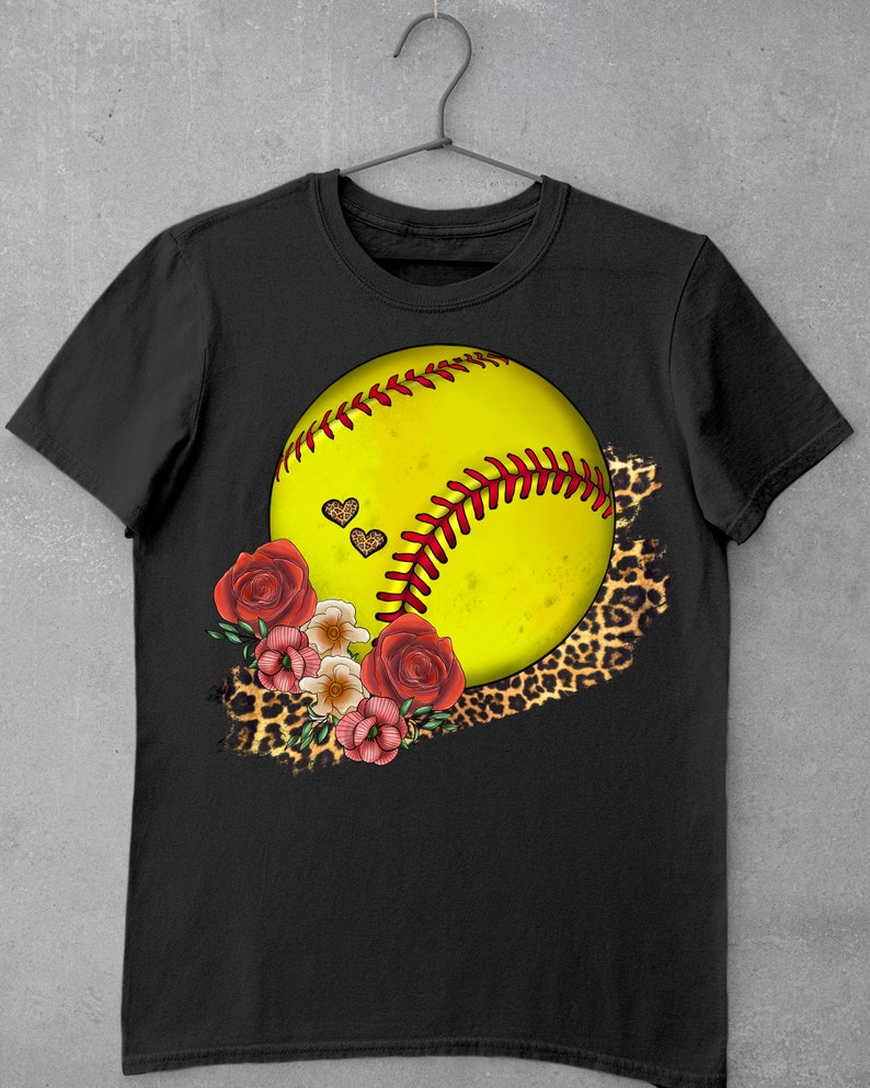 Floral Softball PNG Leopard Softball PNG Love Softball - Etsy