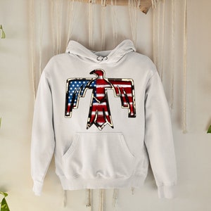 Thunderbird Usa Flag With,cowhide Png,thunderbir With Cowhide Design ...