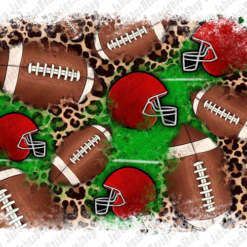 American Football Field Leopard Distressed Background Design - Etsy