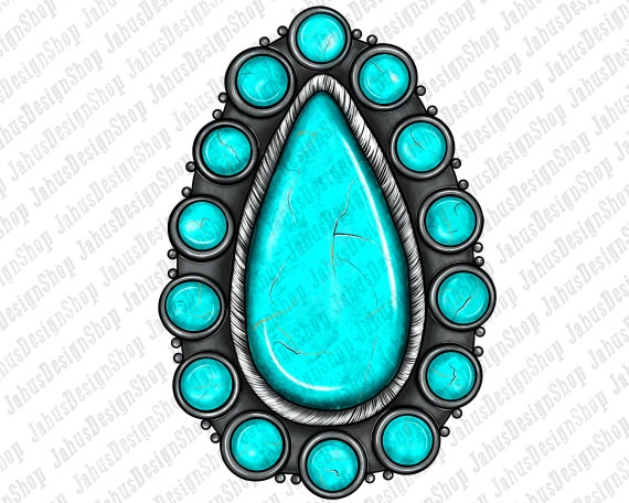 Western Turquoise Gemstone PNG Gemstone PNG Gemstone - Etsy