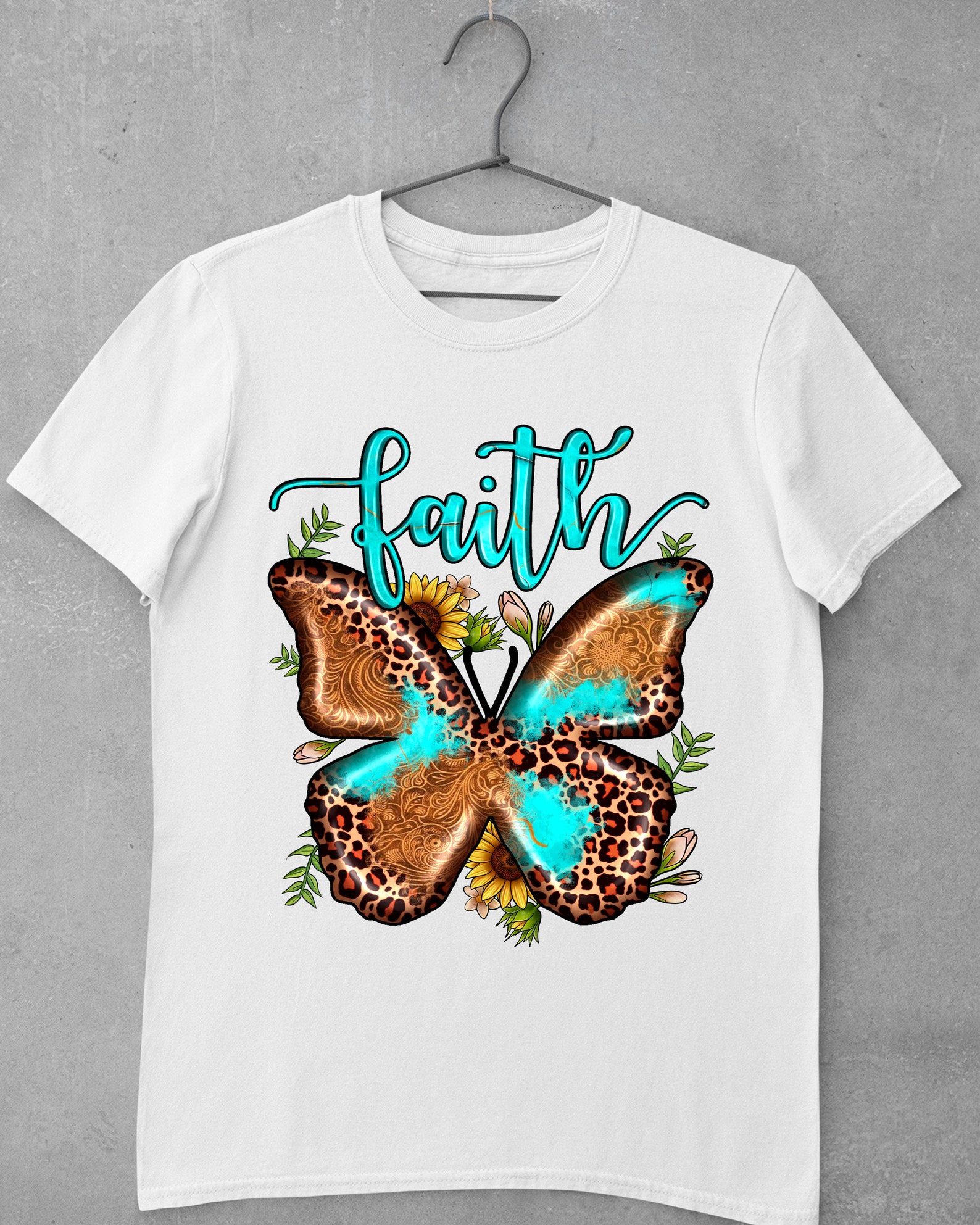 Western Faith With Butterfly Png Sublimation Design, Faith Png, Western ...