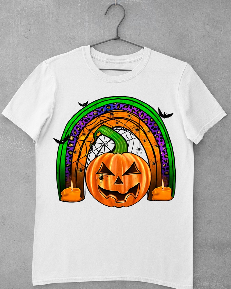 Halloween Jack O Lantern Rainbow PNG Sublimation Design - Etsy