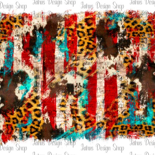 Aztec Western Leopard Distressed Png Background Cowhide | Etsy