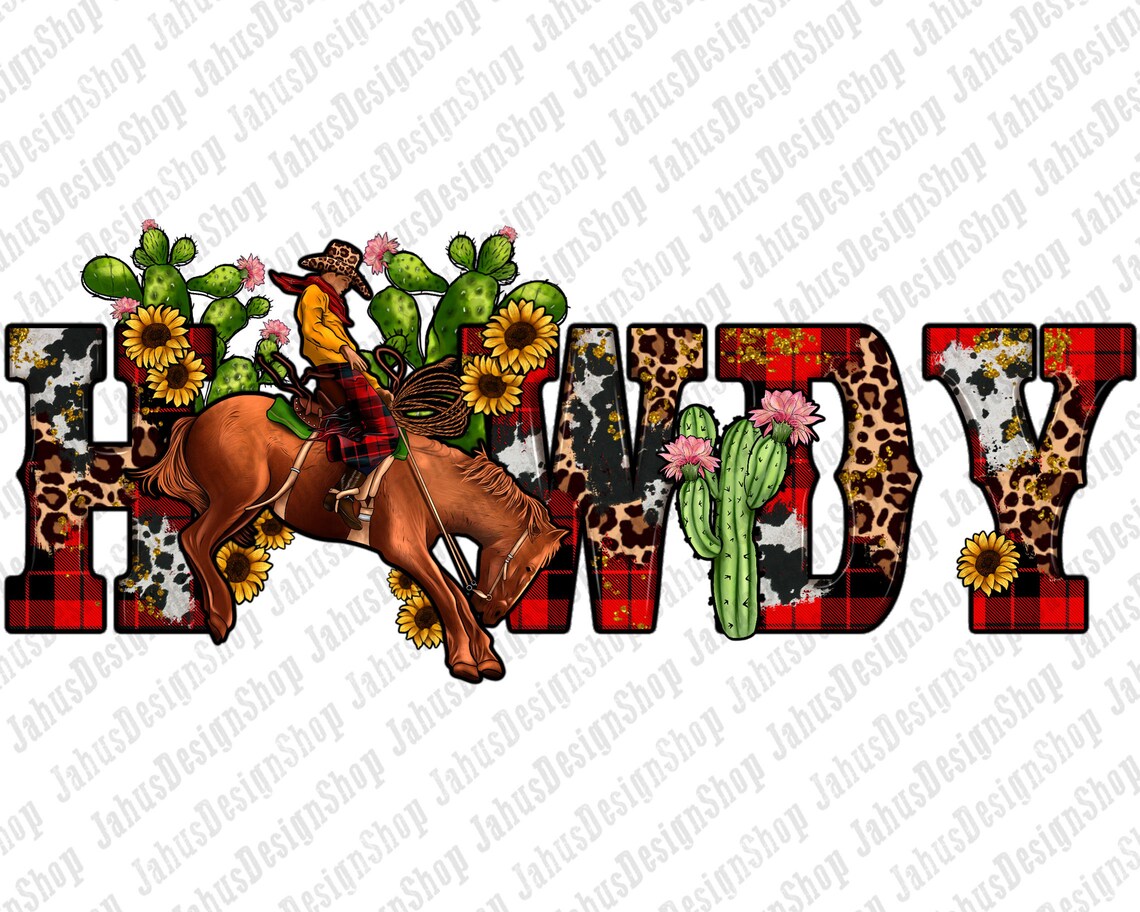 Western Christmas Howdy With Rodeo Png Sublimation Design - Etsy