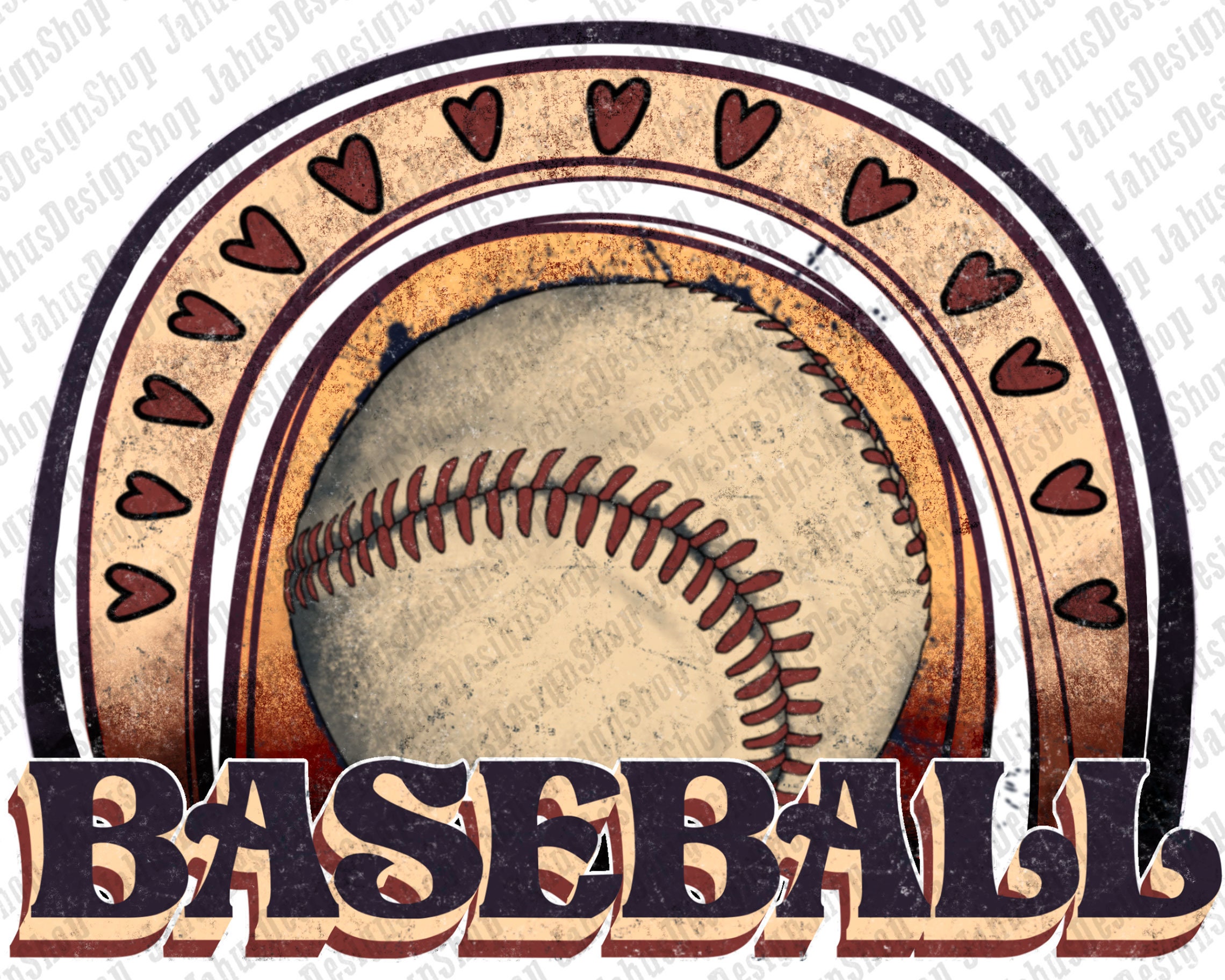 Baseball Rainbow PNG Vintage Baseball Clipart Retro Baseball - Etsy