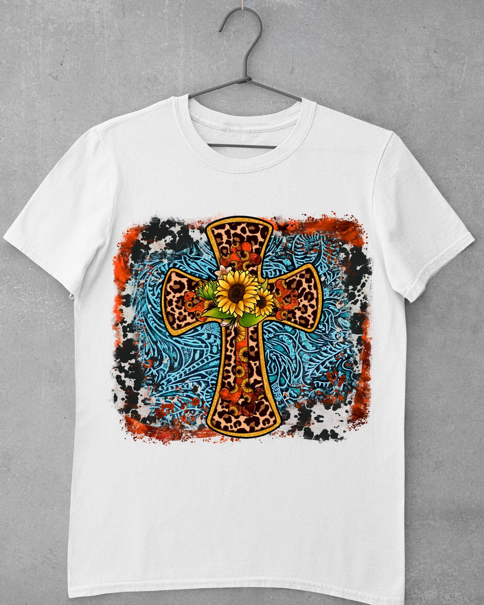 Western Cross Distressed Background Png Design Western Cross - Etsy