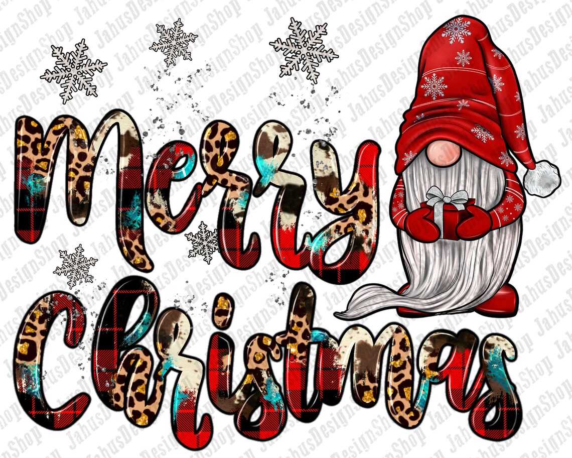 Merry Christmas Gnome Png Sublimation Designglitter Gnomes - Etsy