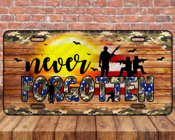 Never Forgotten License Plate Png Usa License Plate Png Usa - Etsy