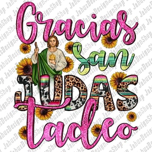 Gracias San Judas Tadeo Png Sublimation Design, Jude the Apostle Png ...