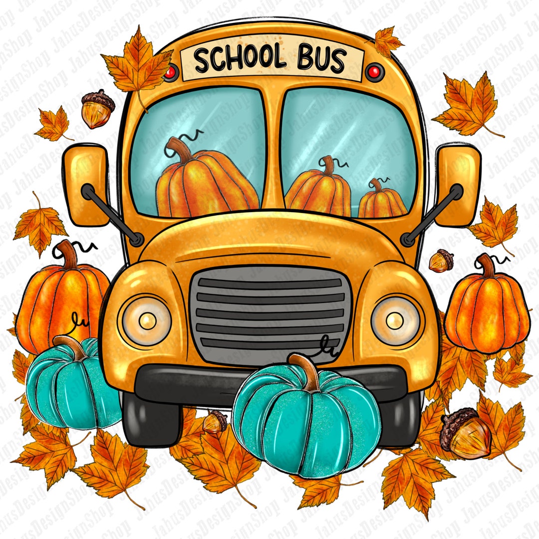 Fall School Bus Png Sublimation Design Download, Back to School Png ...