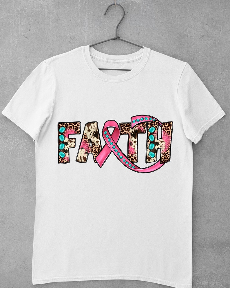 Faith Cancer Awareness Ribbon With Gemstone Png Sublimation - Etsy