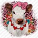 Calf Love Png ,valentine Calf Love Png, Valentine Png, Floral Calf Png ...