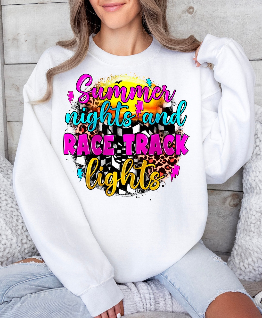 Summer Nights and Race Track Lights Png Sublimation Design Download ...