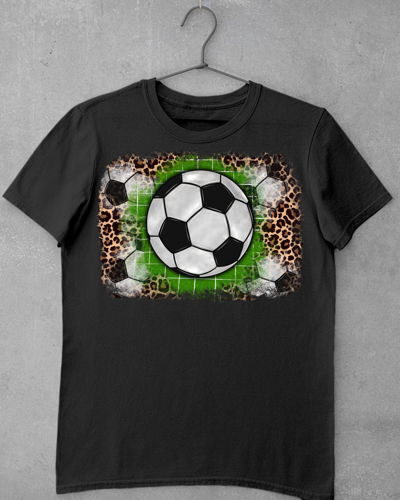 Soccer Leopard Distressed Background Png Design Soccer - Etsy