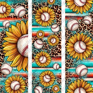 Baseball Sunflower Pen Wrap Png Sublimation Design, Western Pen Wrap ...