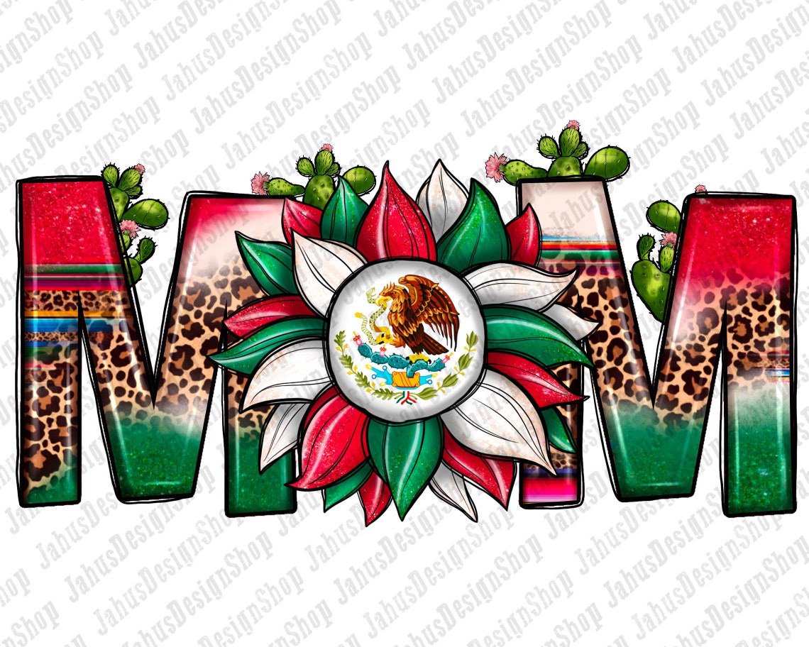 Mexican Flag Sunflower Mom Leopard Png Sublimation Design - Etsy