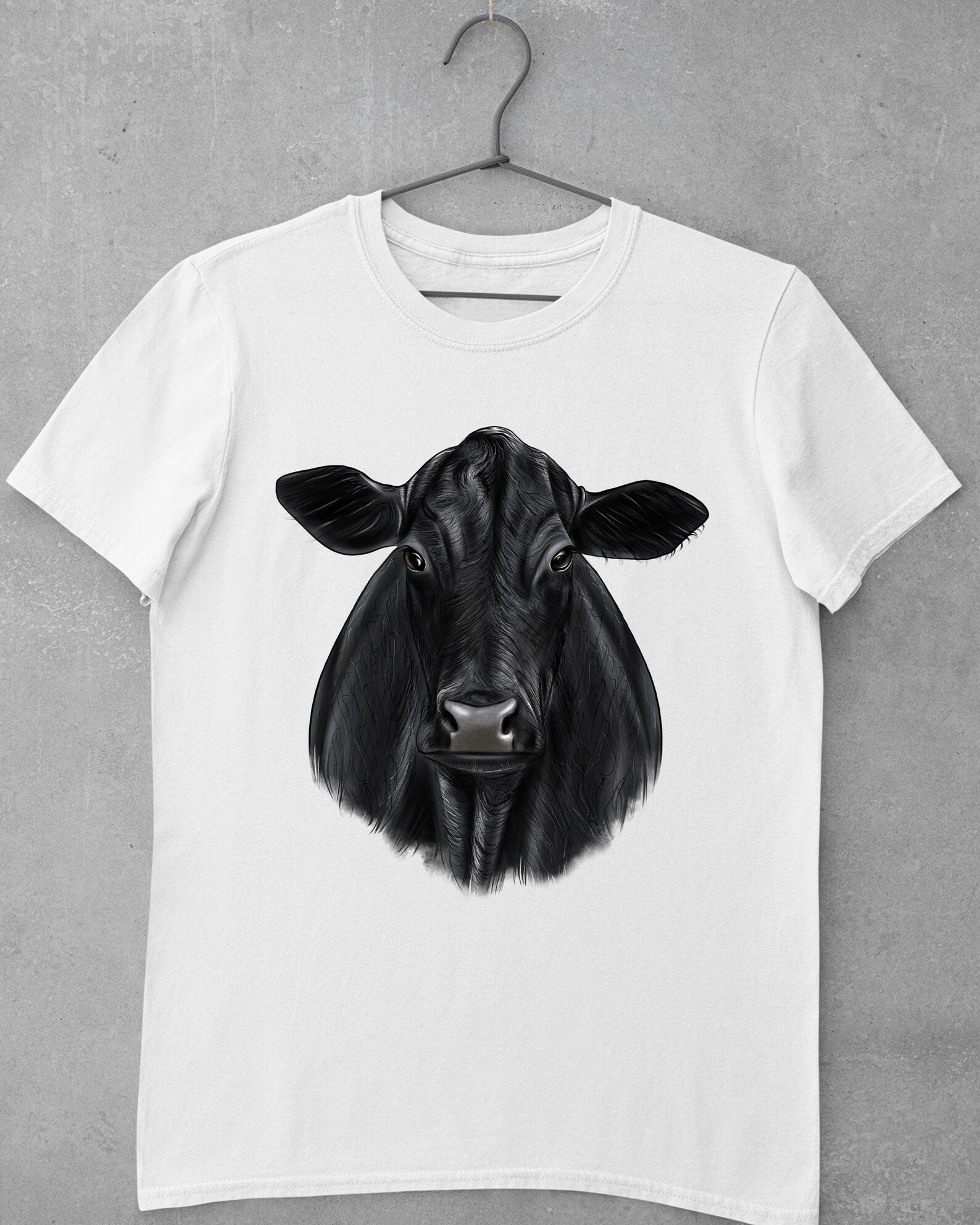 Black Angus Png Sublimation Design, Hand Drawn Angus Png, Western Angus ...